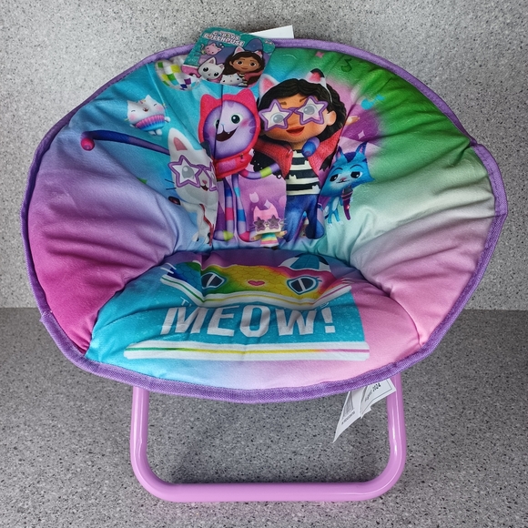 Other | Rare Saucer Chair Foldable 19 Toddler Gabbys Dollhouse Comfy ...